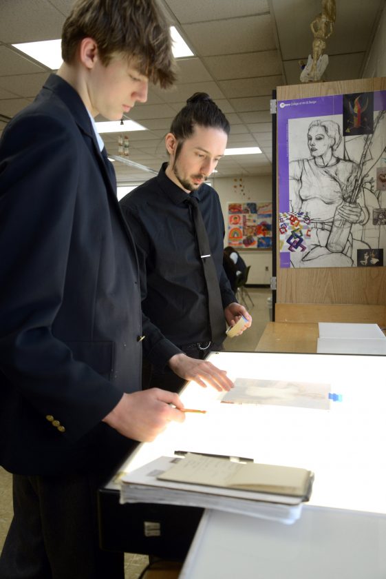 Young shares, instills love of art with Bishop Guilfoyle students ...